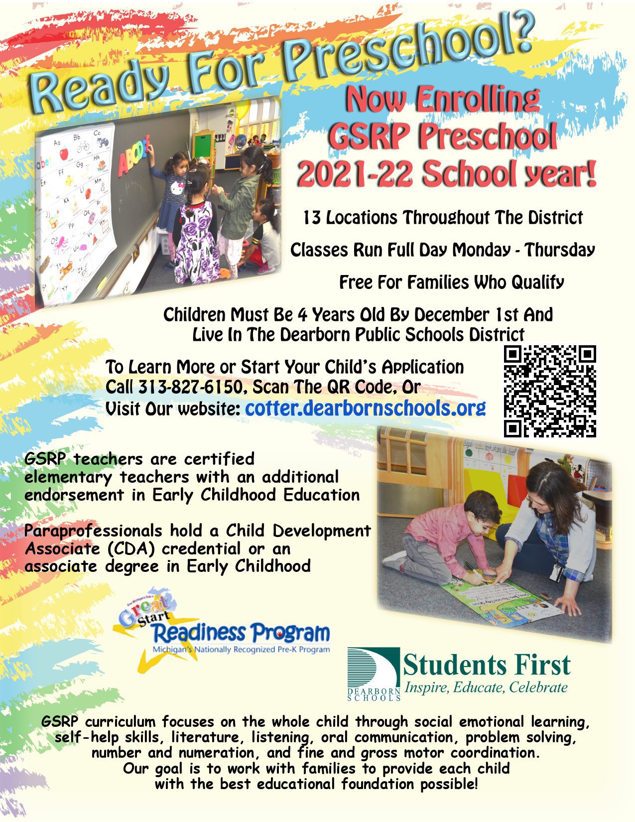 Dearborn expanding free GSRP preschool program – William Ford ...